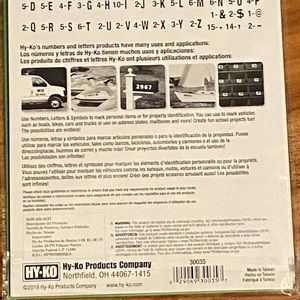 HY-KO Products Company | Office | Hyko Products Selfadhesive Numbers ...